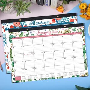 Desk Calendar 2023-2024 - Calendar 2023-2024 from January 2023 - June 2024,18 Months Monthly Desk Calendar, 17" x 12", Desk Pad, Large Ruled Blocks, To-do List & Notes, Best Desk Calendar for Organizing