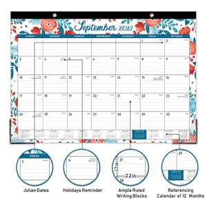 Desk Calendar 2023-2024 - Calendar 2023-2024 from January 2023 - June 2024,18 Months Monthly Desk Calendar, 17" x 12", Desk Pad, Large Ruled Blocks, To-do List & Notes, Best Desk Calendar for Organizing