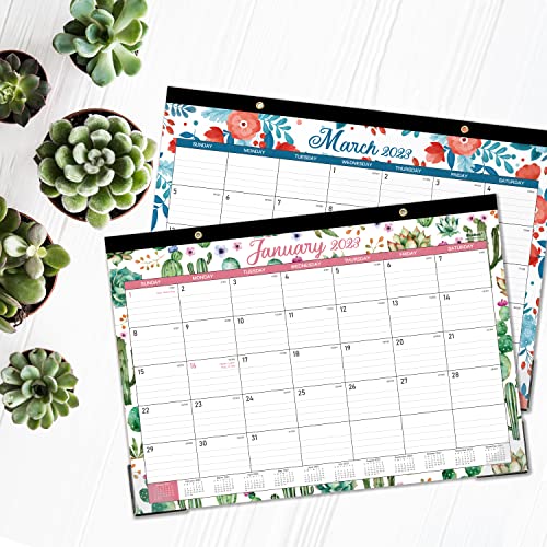 Desk Calendar 2023-2024 - Calendar 2023-2024 from January 2023 - June 2024,18 Months Monthly Desk Calendar, 17" x 12", Desk Pad, Large Ruled Blocks, To-do List & Notes, Best Desk Calendar for Organizing