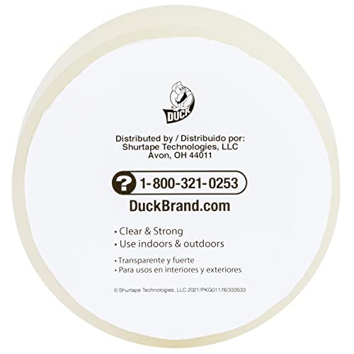 Duck Brand All Weather Indoor/Outdoor Repair Tape, Clear, 1.88-Inch x 100-Feet, Single Roll, 281230