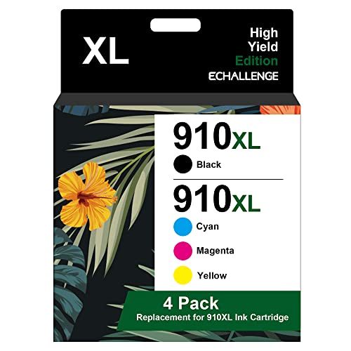 910XL 910 Ink Cartridges Combo Pack for HP 910XL 910 XL to Use with OfficeJet Pro 8025e 8035e 8028e OfficeJet 8035, 4 Pack