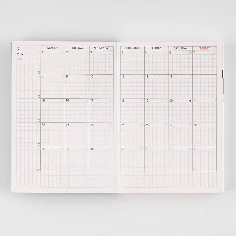 Hobonichi Techo Planner Book [English/A6/January 2023 Start/Monday Start]