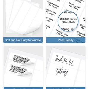 Mailing Address Labels, 1" x 2-5/8" Shipping Address Labels for Inkjet & Laser Printers, 750 Blank POLONO Address Labels Compatible with Avery 5160, 8160 Labels, FBA and SKU Labels, Easy to Peel