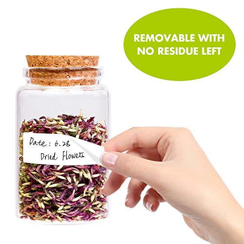 1000 Blank Removable Freezer Labels Water Oil Resistant with Perforation Line for Food Containers Jars Pantry Organization (Each Measures 1x 3inch)