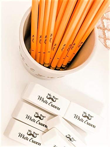 Mr. Pen- Erasers, Pencil Eraser, 12 Pack, White Erasers, Eraser, Erasers for Drawing, Eraser Pencil, Pencil Erasers, Erasers for Kids, Art Erasers for Drawing, Artist Eraser, White Eraser, Art Eraser