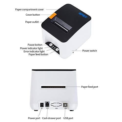 XXXDXDP Multifunctional Thermal Printer Label Printer Receipt Printer BT Mobile Printer for Supermarket Restaurant