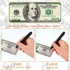 Counterfeit Bill Detector Pen Fake Bill Checker Money Tester Pen Universal Detect False Currency Pen Bills Counterfeit Detector (4 Pieces)