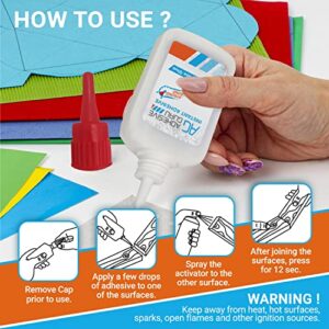 Adhesive Guru CA Glue with Activator Woodworking (1.7 oz - 6.76 fl oz) Ca Glue for Woodworking, Cyanoacrylate Glue and Activator