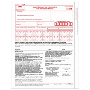 1099 MISC Forms 2022, 4 Part Tax Forms Kit, 25 Vendor Kit of Laser Forms Designed for QuickBooks and Accounting Software