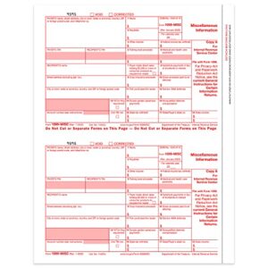 1099 MISC Forms 2022, 4 Part Tax Forms Kit, 25 Vendor Kit of Laser Forms Designed for QuickBooks and Accounting Software