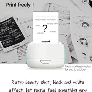 XXXDXDP Pocket Journal Printer, Mini Reading Notes Printer, Black and White Photos Printer for Journal Planner, DIY Scrapbooking, Crafts, Gifts