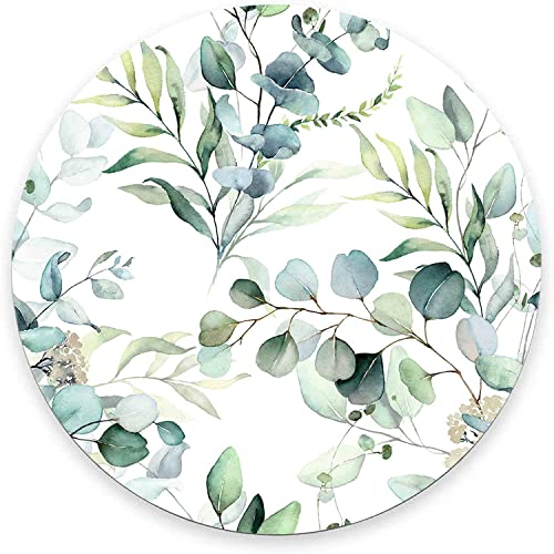 Armanza Mouse Pad, Cute Mousepad with Design, Round Grass Leaves Mouse Mat, Small Non-Slip Rubber Gaming Mouse Pads, Office Home Personalized Mouse Pad