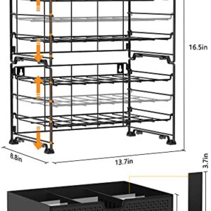 Elbourn Desk Organizer, 4-Tier Office Organization with Drawer, Desktop Paper Holder Letter Tray File Organizers and Accessories Office Supplies Desk Storage for Office School Home - Black