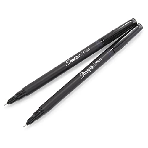 Sharpie Felt Tip Pens, Fine Point, Black, 2 Count