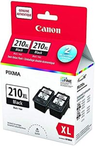 canon pg-210xl black ink cartridge double pack