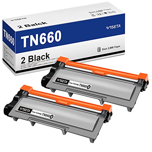 TN660 TN-660 TN630 TN-630 Compatible Toner Cartridge Replacement for Brother TN 660 TN 630 to Compatible with HL-L2380DW MFC-L2700DW MFC-L2740DW HL-L2300D MFC-L2707DW Printer (2 Black)