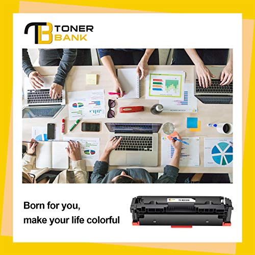 Toner Bank Compatible Toner Cartridge Replacement for HP 414A 414X 414 W2020A Work with Color Pro MFP M479fdw M454dw M479fdn M454dn M479 Laser Printer Ink (Black Cyan Magenta Yellow, 4-Pack)