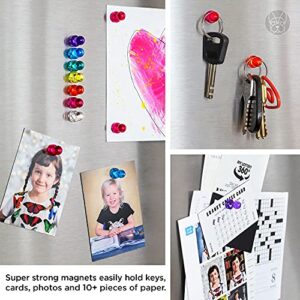 Colorful Push Pin Magnets |56 pc| Fun Magnetic Push Pins Used for Office Magnets, Whiteboard Magnet, Refrigerator Magnets, Classroom Magnets, Calendar Magnets, Map Magnets & Pictures