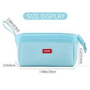 CICIMELON Pencil Case Large Capacity Pencil Pouch Pen Bag for School Teen Girl Boy Men Women (Blue)