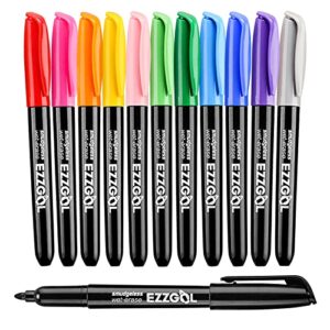 wet erase markers, ezzgol 12 colors bullet tip wine glass markers, overhead transparency smudge-free markers for dry erase whiteboards schedule glass and any kind of wet erase surface, wipe with water