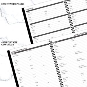 Monthly Planner 2023-2025 - 2023-2025 Monthly Planner With Tabs, Jul. 2023- Jun. 2025, 9" x 11", 24-Month Planner with Pocket & Label, Contacts and Passwords, Thick Paper, Twin-Wire Binding - Black by Artfan