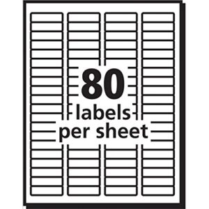 Avery Address Labels with Sure Feed for Laser Printers, 0.5" x 1.75", 8,000 Labels, Permanent Adhesive (5167)