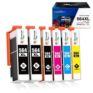 gpc image flex compatible 564xl ink cartridge replacement for hp 564xl 564 xl compatible with deskjet 3520 3522 officejet 4620 photosmart 5520 6510 6520 (black photo black cyan magenta yellow, 6 pack)