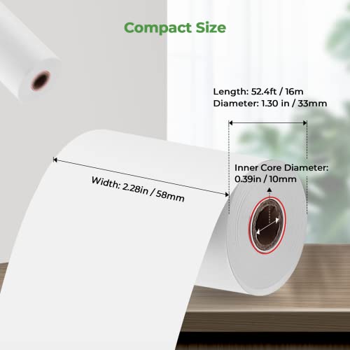 MUNBYN Receipt Printer P068, 3 1/8" 80mm Direct Thermal Printer and Thermal Paper 3 1/8 x 230ft, 10 Rolls Receipt Paper