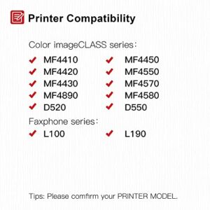 128 Black Toner Cartridge, Replacement for Canon 128 CRG128 High Yield to use with Canon D530 Toner Cartridge ImageCLASS D530 D550 MF4770n FaxPhone L190 L100 Printer, 2 Pack