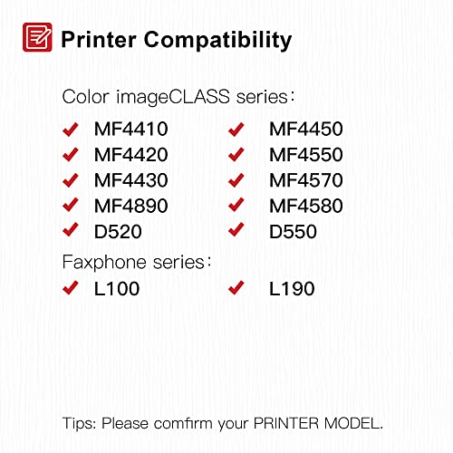 128 Black Toner Cartridge, Replacement for Canon 128 CRG128 High Yield to use with Canon D530 Toner Cartridge ImageCLASS D530 D550 MF4770n FaxPhone L190 L100 Printer, 2 Pack