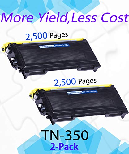 EASYPRINT (2-Pack of Black) Compatible TN-350 Toner Cartridge Replacement for TN350 Used for IntelliFax-2820 2920 MFC-7220 MFC-7420 MFC-7820N Printer