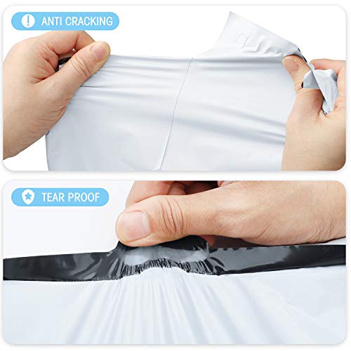 Fuxury 14.5x19” 100pc White Poly Mailers Bulk Shipping bags for Clothing Mailing&Shipping Envelope Bags, Boutique Custom Bag, Enhanced Durability Multipurpose Envelopes Items Safe Protected