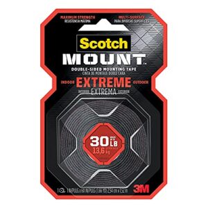 scotch-mount extreme double-sided mounting tape 414h, 1 in x 60 in