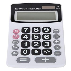 Lily's Home Jumbo 12-Digit Desktop Calculator - White