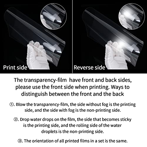 30 Sheets Transparency Film Paper, 8.5x11 Inches Transparent Film for Ink Jet Printer, 100% Transparencies Printing Transparent Film Sheets for Overhead Projector, Silk Screen Printing