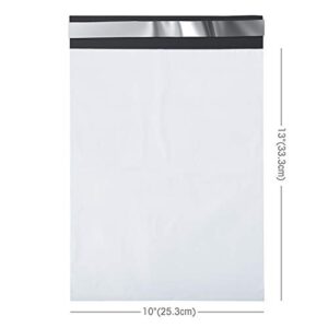 Fuxury 10x13 Inch 100 Pcs White Poly Mailers Shipping Envelopes, Self-Sealing Envelopes, Boutique Custom Bags, Enhanced Durability Multipurpose Envelopes, Keep Items Safe & Protected