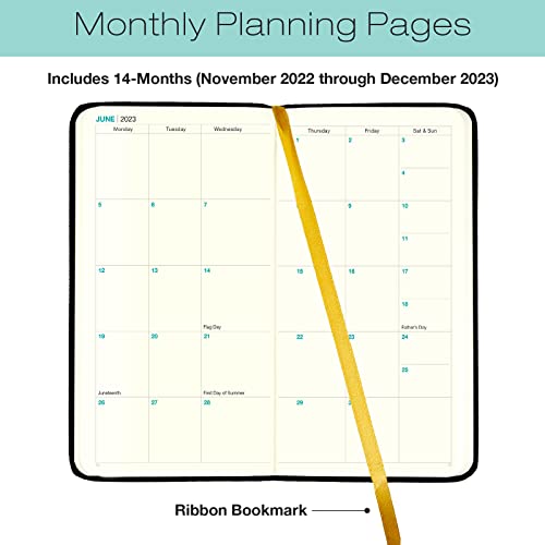 2023 Pocket Planner/Pocket Calendar: 14 Months (Begins November 2022) / 2023 Calendar/ 2023 Weekly Calendar/Weekly Planner Organizer (Black)