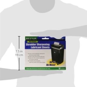 Nuova SP12 Shredder Sharpening & Lubricant Sheets, 12 Count