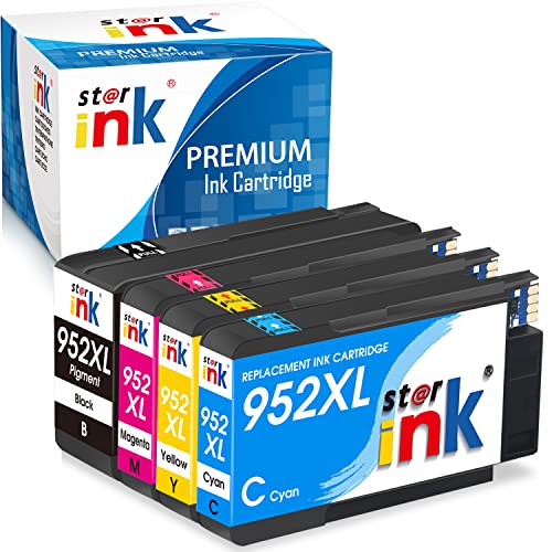 starink 952XL Updated Chips Compatible Replacements for HP 952 Ink Cartridges OfficeJet Pro 8710 7740 8720 8715 8210 8740 8702 7720 8725 8700 8730 Printer (Black, Cyan, Yellow, Magenta, 4Packs)