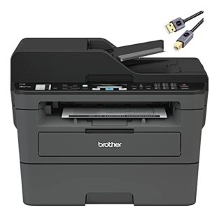 brother premium l-2690dw series compact monochrome all-in-one laser printer i print copy scan fax i wirless i mobile printing i auto 2-sided printing i adf i 26 ppm i adf + printer cable