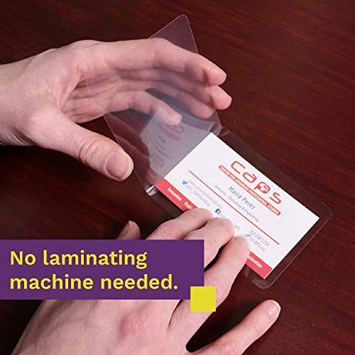 ATack Self-Sealing Laminating Pouches Business Card Size, 9.5 Mil and Hard Self Laminating Business Cards Pouch (Pack of 25)