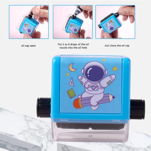 Math Roller Stamp for Addition Subtraction Multiplication Division, Roller Number Teaching Practice Math Stamp Roller Digital Teaching Stamp, Math Practice Number Rolling Stamp (4 Pcs -All)