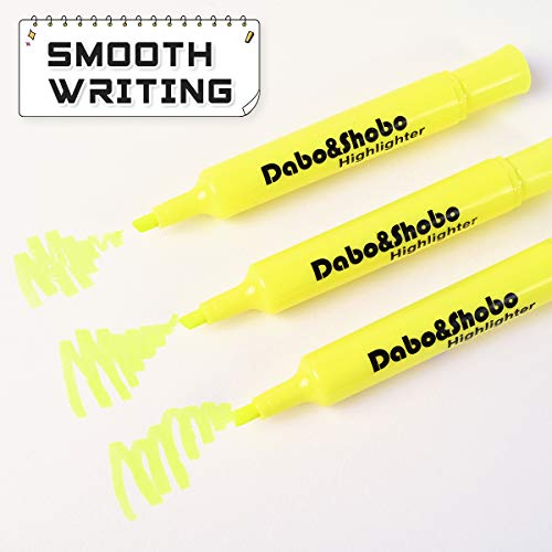 Yellow highlighter, 24 Pack -bright color, chisel tip, for Adults Kids Highlighting in the Home School Office-Short …