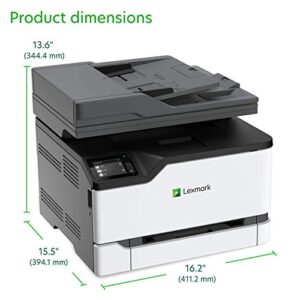 Lexmark MC3326adwe Color Multifunction Laser Printer with Print, Copy, Fax, Scan and Wireless Capabilities, Two-Sided Printing with Full-Spectrum Security and Prints Up to 26 ppm (40N9060)