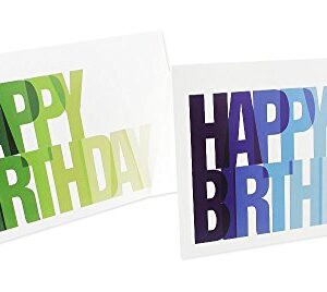 Best Paper Greetings 48 Pack Happy Birthday Cards Bulk Box Set with Envelopes, Blank Inside for Students, Work, Office (6 Designs, 4x6)