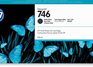 HP 746 Matte Black 300-ml Genuine Ink Cartridge (P2V83A) for DesignJet Z6 & Z9+ Large Format Printers