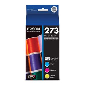 epson t273 claria ink standard capacity photo black & color combo pack (t273520-s) for select epson expression premium printers