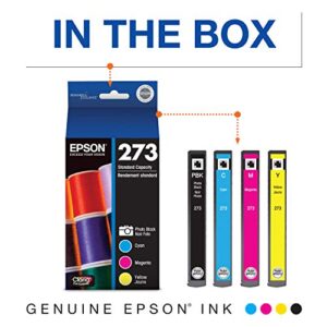 EPSON T273 Claria Ink Standard Capacity Photo Black & Color Combo Pack (T273520-S) for select Epson Expression Premium Printers