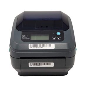 zebra gx420d with display, thermal label barcode printer, usb/ethernet/serial connectivity, gx42-202410-000 (renewed)