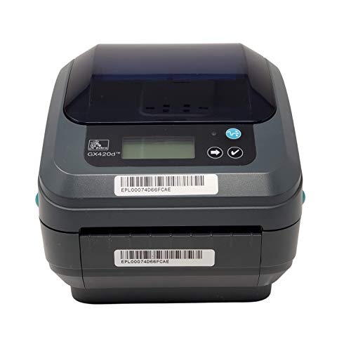 Zebra GX420D with Display, Thermal Label Barcode Printer, USB/Ethernet/Serial Connectivity, GX42-202410-000 (Renewed)